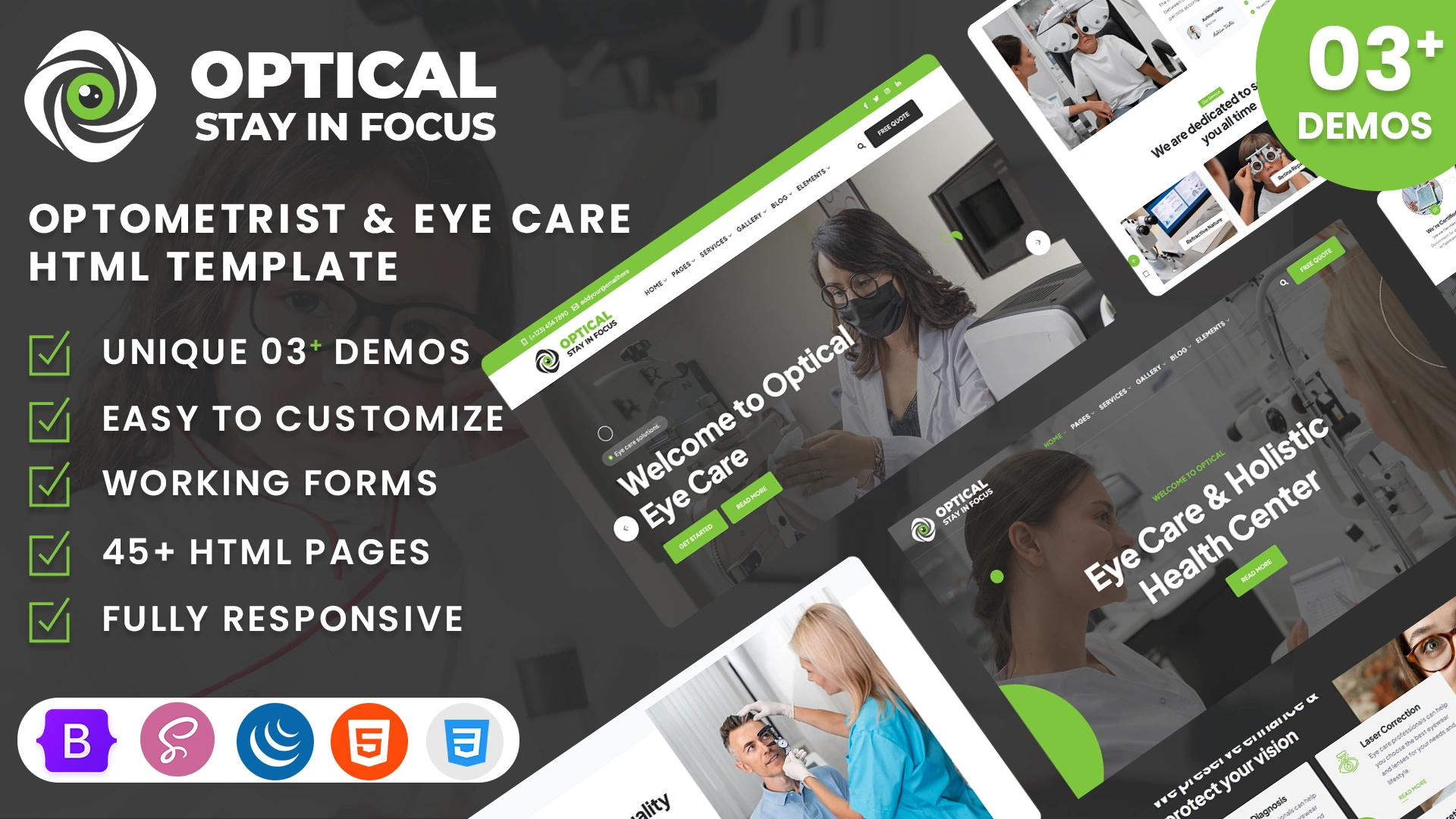 Optical - Optometrist & Eye Care Template made by Chitrakoot Web ...