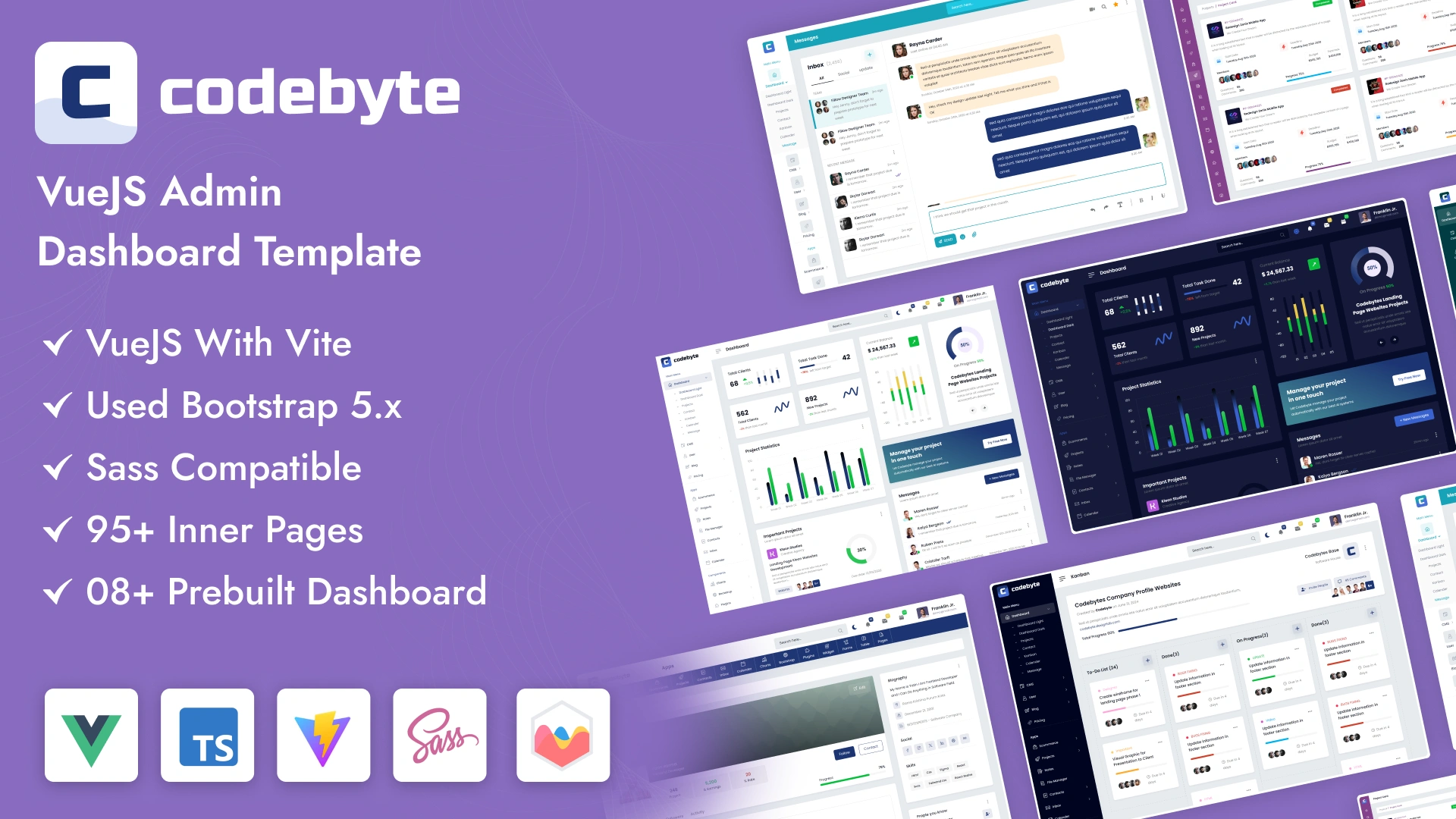 CodeByte - VueJs Saas Admin Dashboard Bootstrap Template by IndianCoder CodeByte - VueJs Saas Admin Dashboard Bootstrap Template by IndianCoder