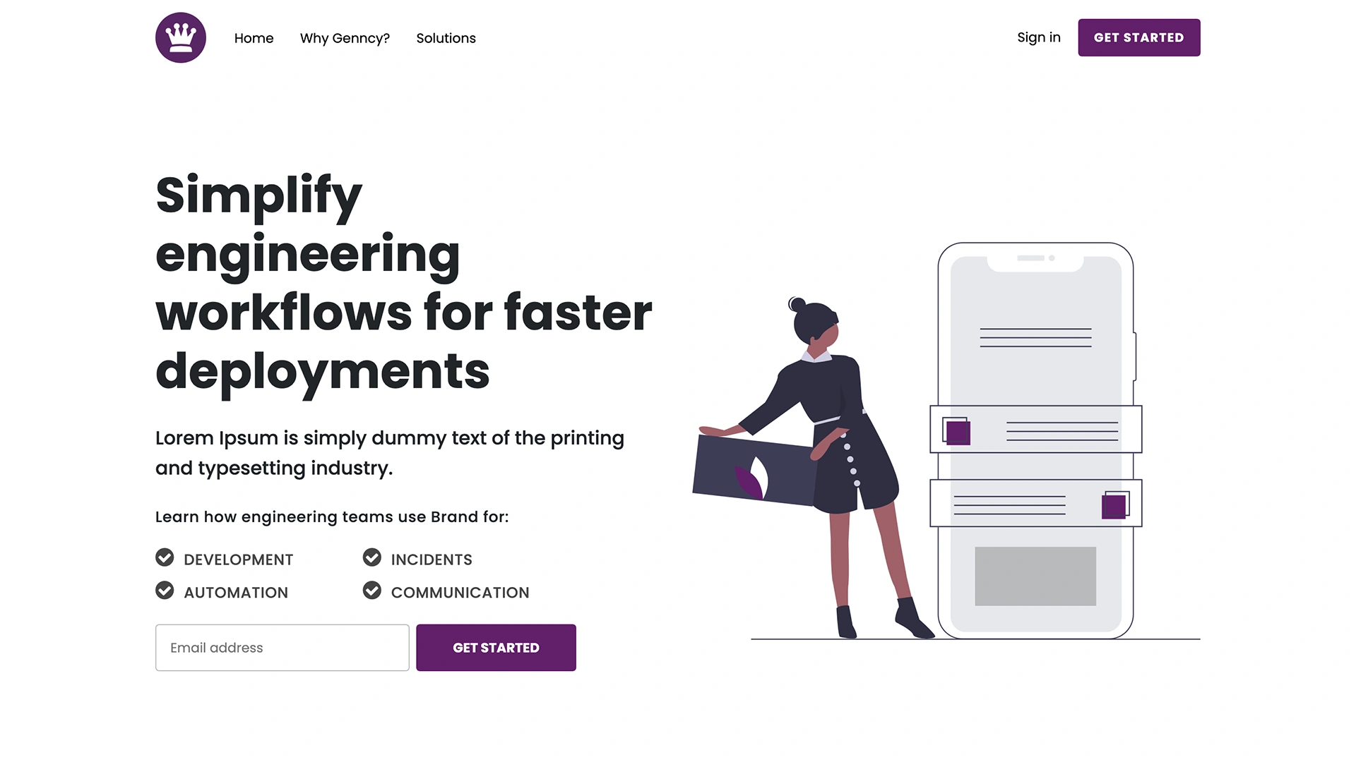 Genncy - Software/Marketing Agency Template made by Ask Bootstrap - Wrapmarket (formerly ...