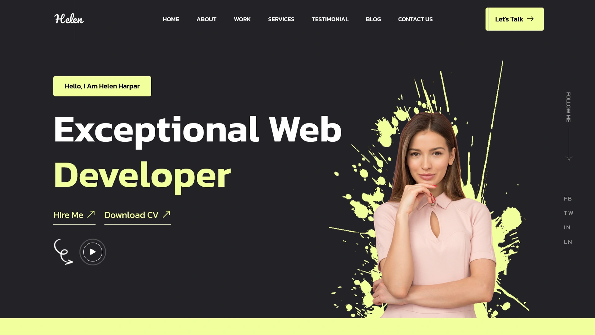 Helen - Personal Portfolio HTML Template - Wrapmarket (WrapBootstrap)