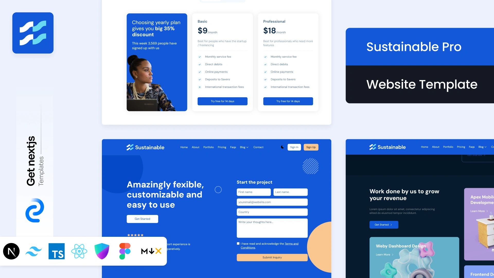 Sustainable Pro - NextJs Template to Build Portfolios - Wrapmarket