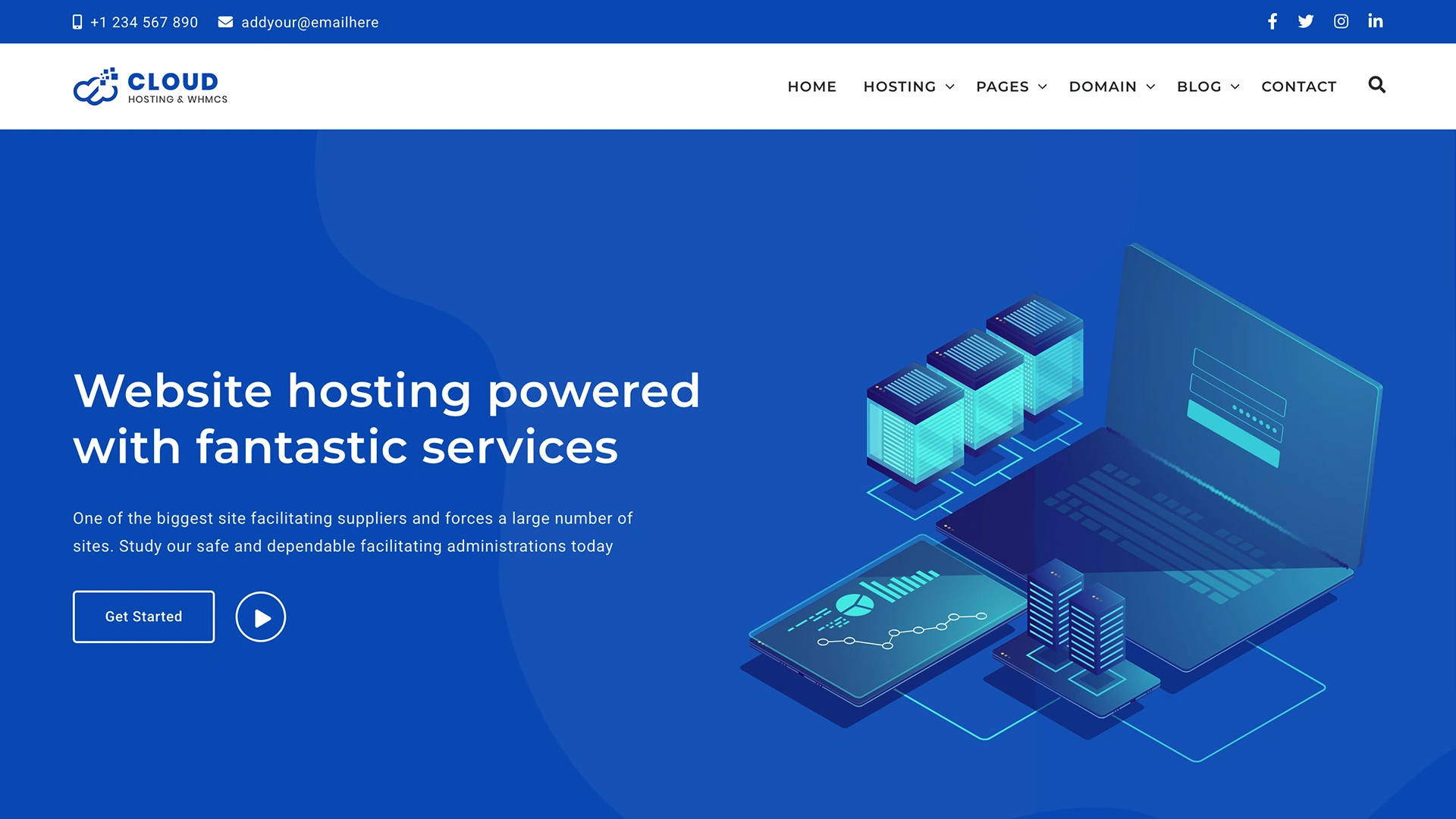 Cloud - Web Hosting and WHMCS Template made by Chitrakoot Web ...