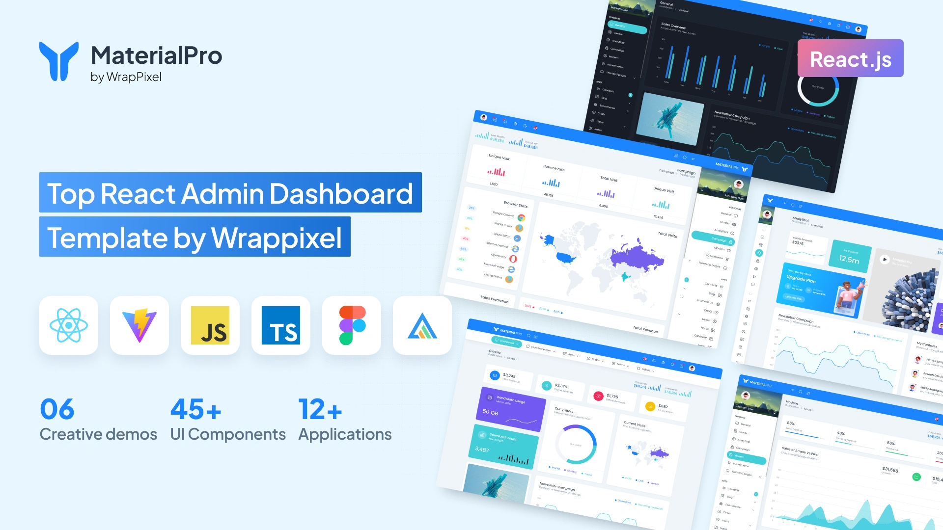 MaterialPro - React Admin Template made by WrapPixel - Wrapmarket (formerly WrapBootstrap)