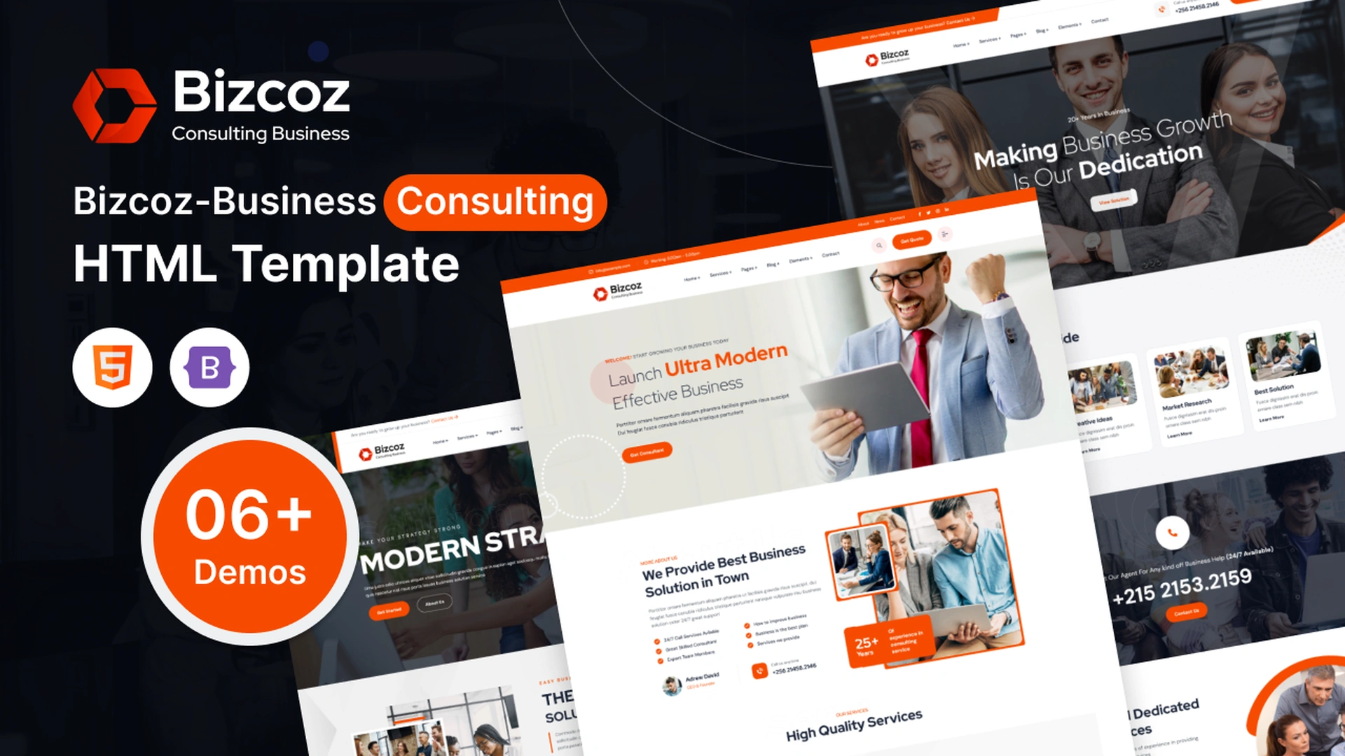 Bizcoz - Business Consulting HTML Template made by Themewant - Wrapmarket (WrapBootstrap)