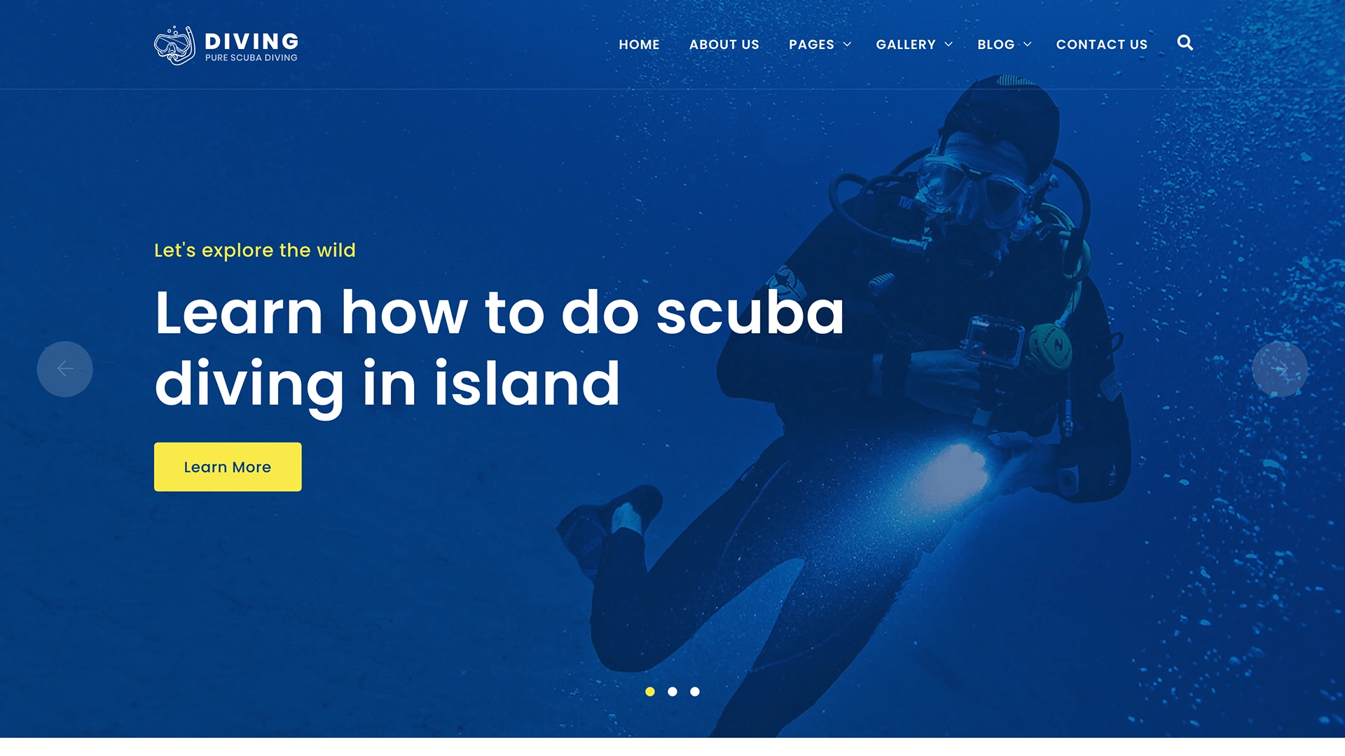 Diving - Scuba Diving Responsive Template made by Chitrakoot Web - Wrapmarket (WrapBootstrap)