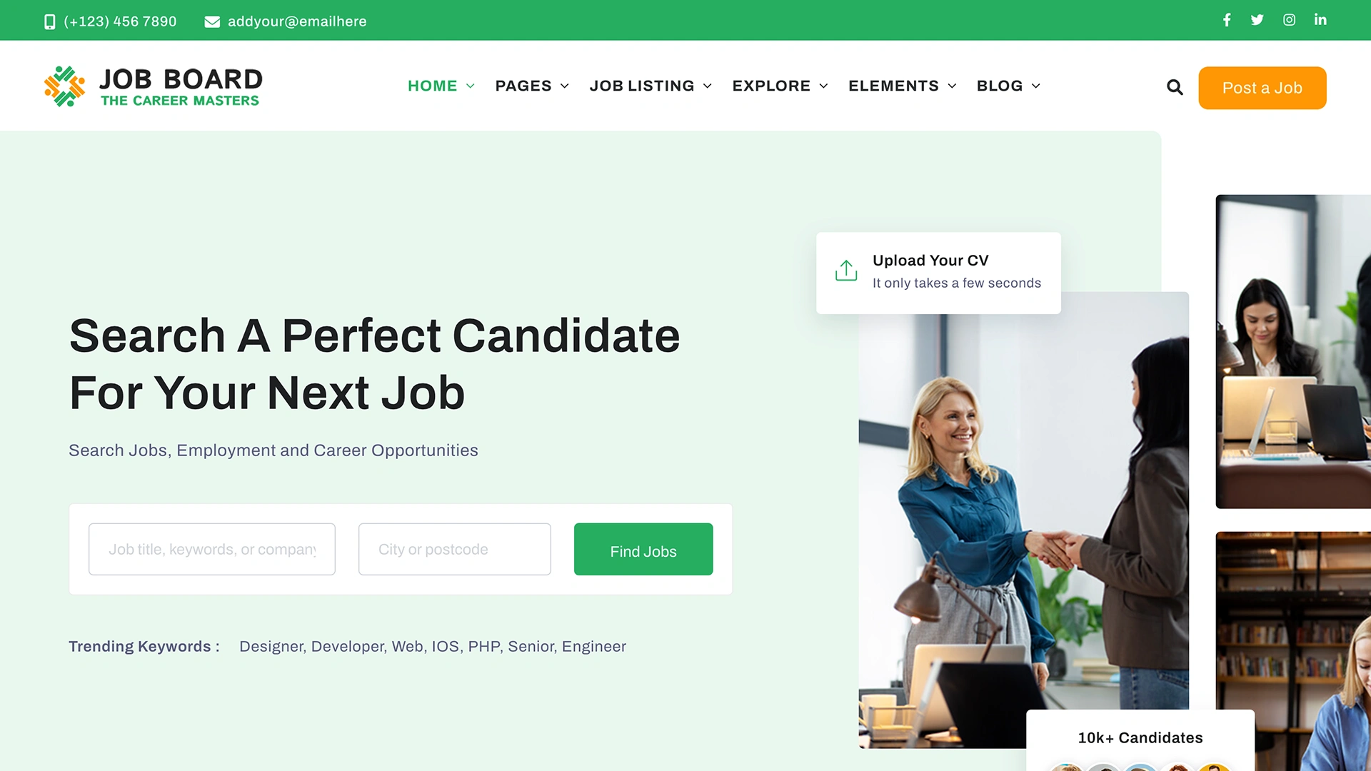 JobPro - Job Portal HTML Template - Wrapmarket