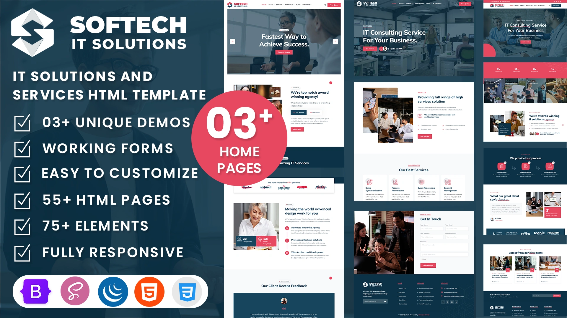 Softech - IT Solutions and Services HTML Template - Wrapmarket