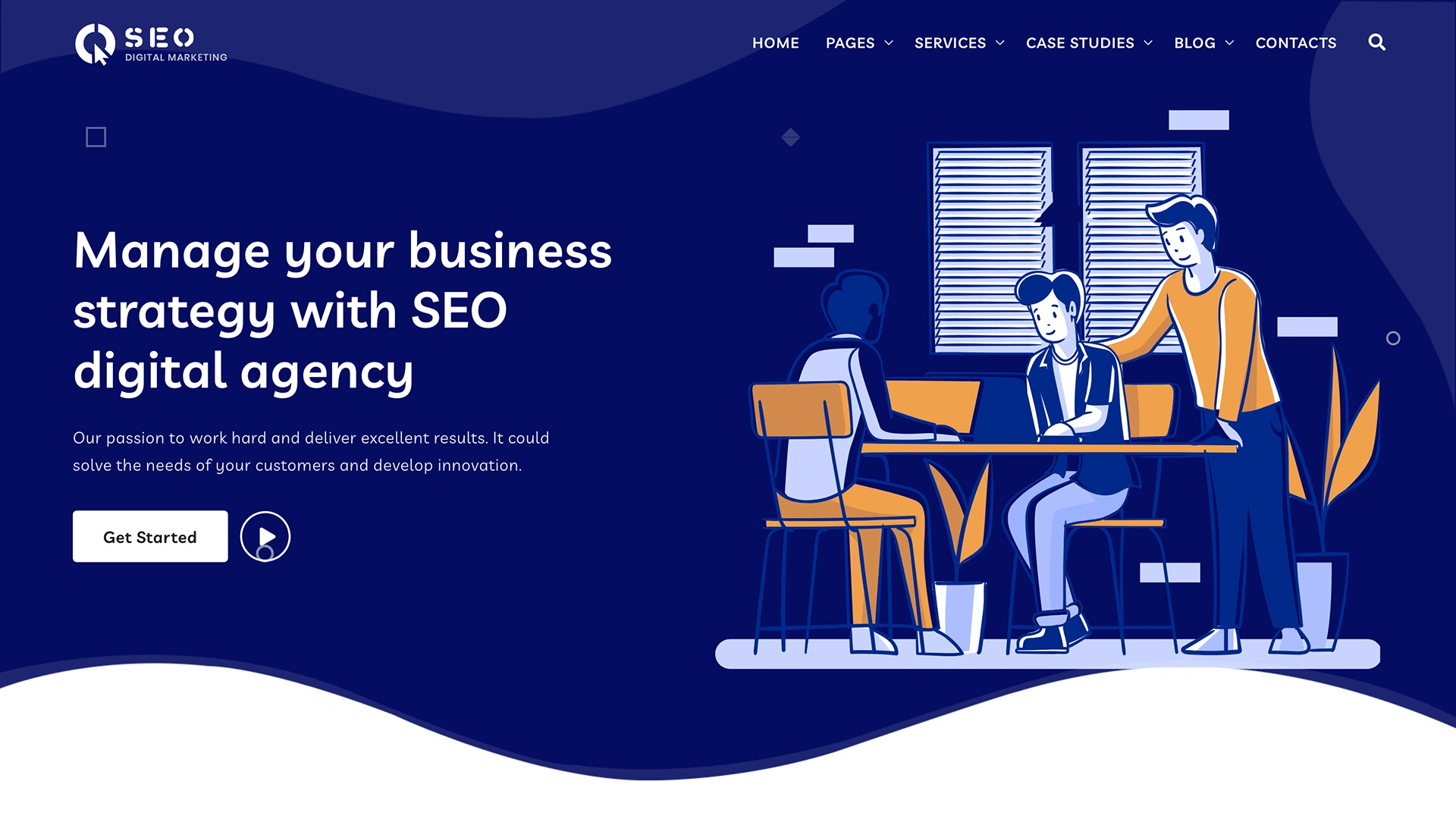 SEO - Digital Marketing Agency Template made by Chitrakoot Web - Wrapmarket (WrapBootstrap)