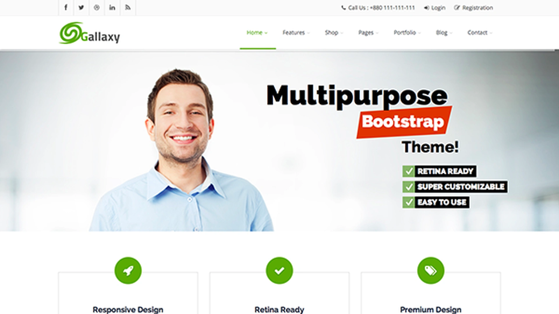 GALLAXY - Responsive Multipurpose Template made by fifothemes - Wrapmarket (formerly WrapBootstrap)