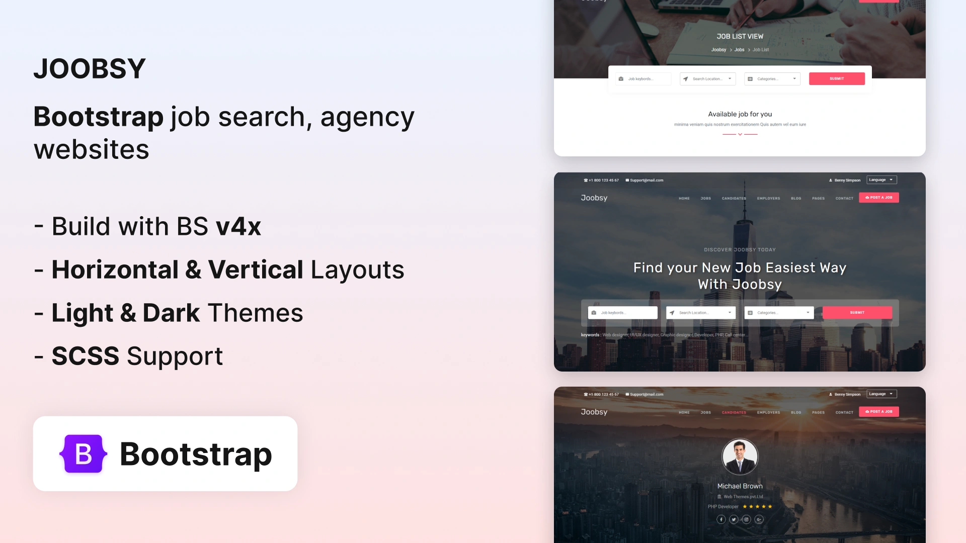 Joobsy - Job Listing HTML Template made by Themesdesign - Wrapmarket ...