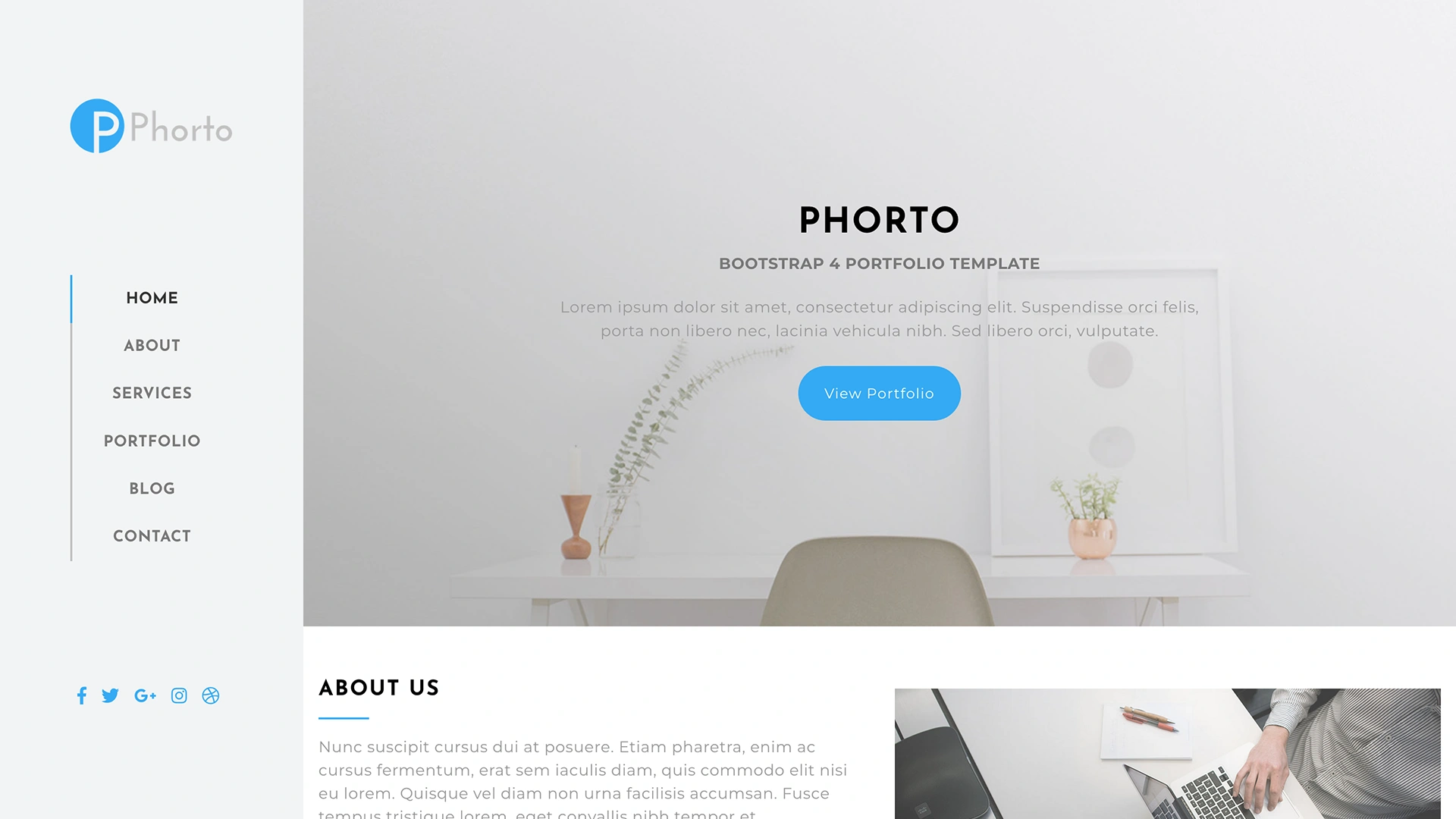 Phorto - Portfolio Bootstrap Template made by KingStudio - Wrapmarket ...