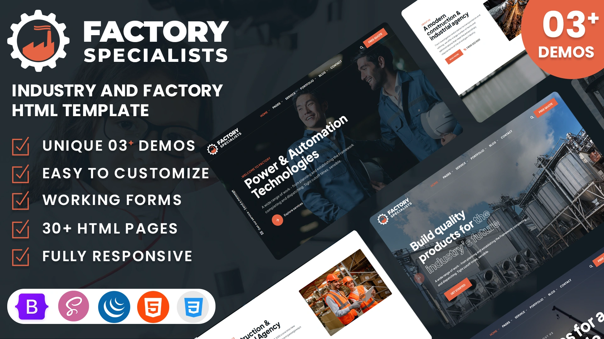 Factory - Industry and Factory HTML Template made by Chitrakoot Web ...