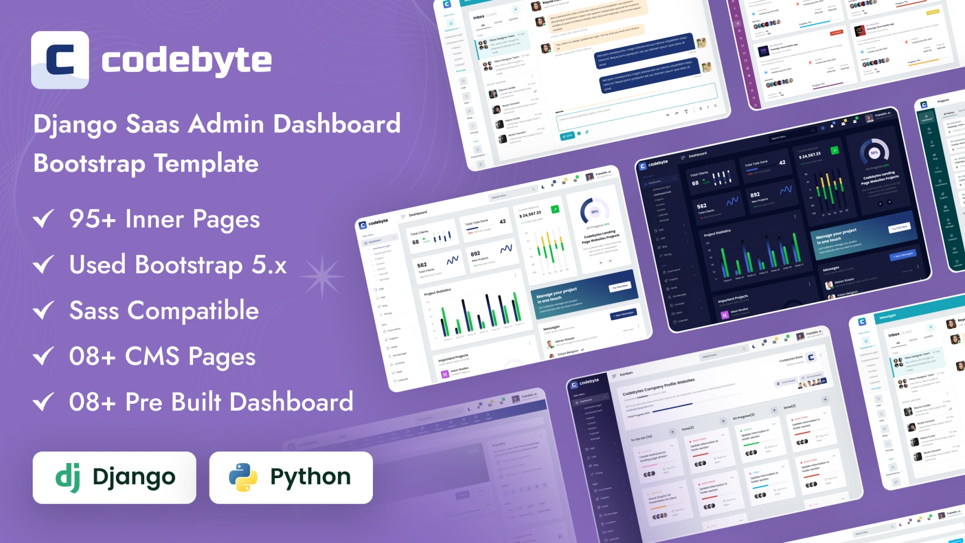 Codebyte Django Saas Admin Dashboard Bootstrap Template By Indiancoder