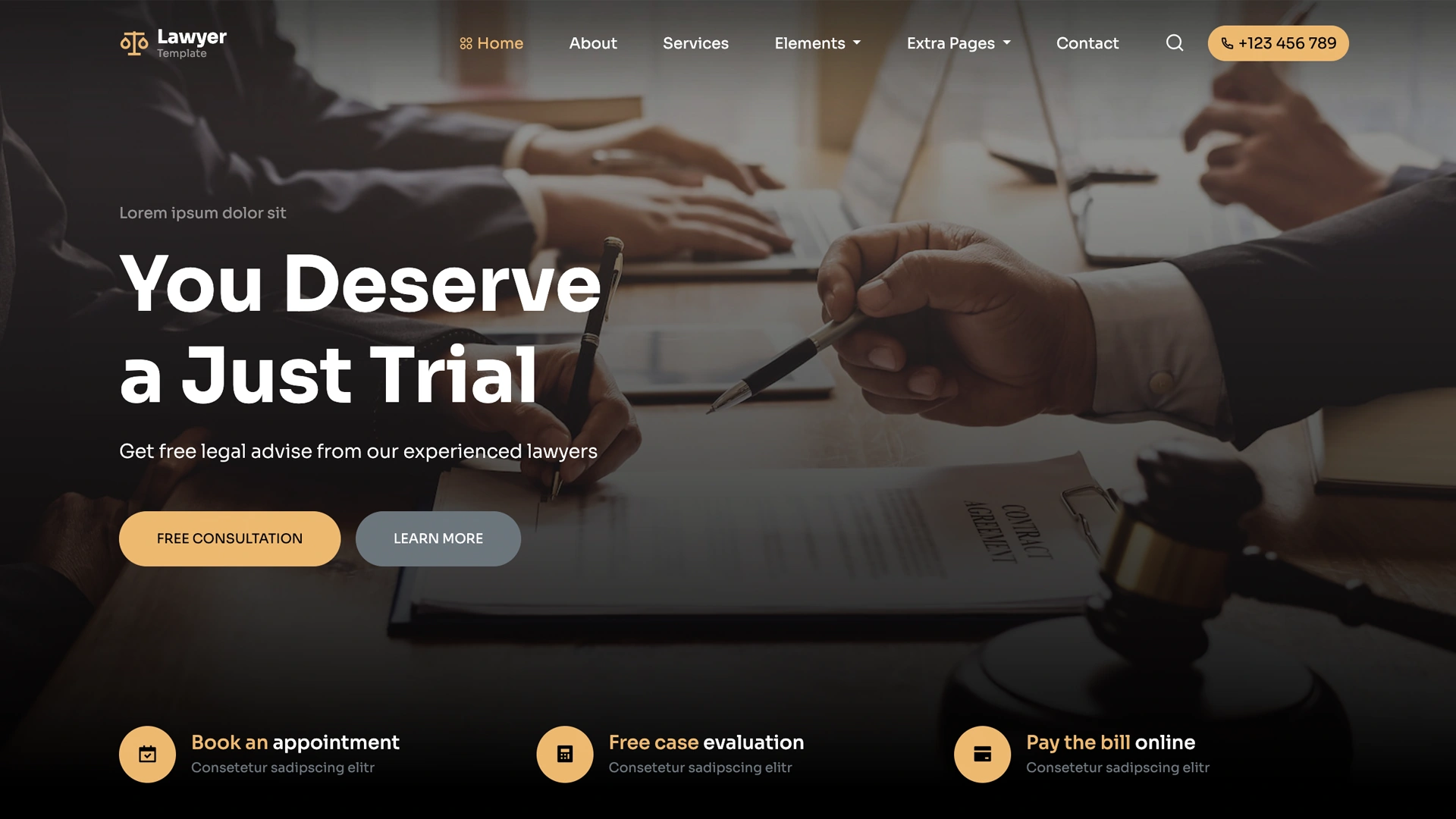 Lawyex - Lawyer, Law Firm & Attorney Website Template - Wrapmarket