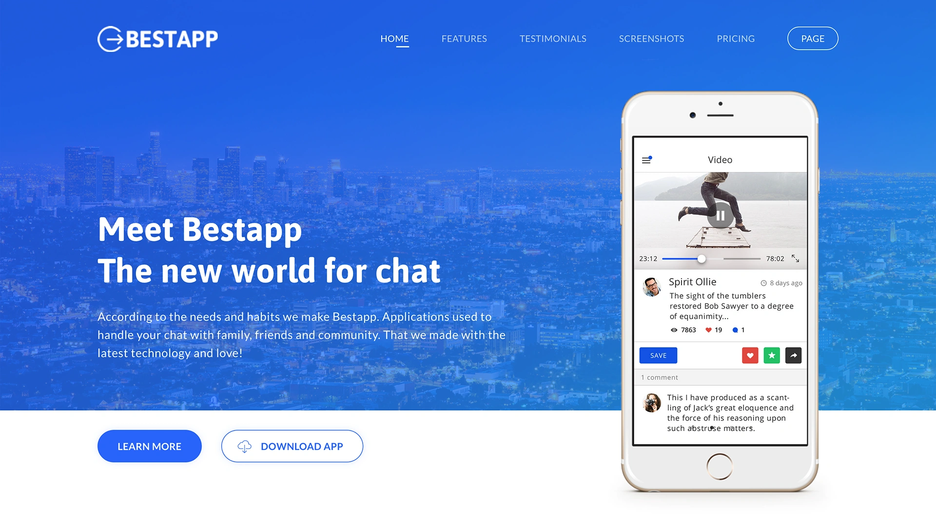 Bestapp - Premium Showcase Landing Page made by affapress - Wrapmarket (formerly WrapBootstrap)