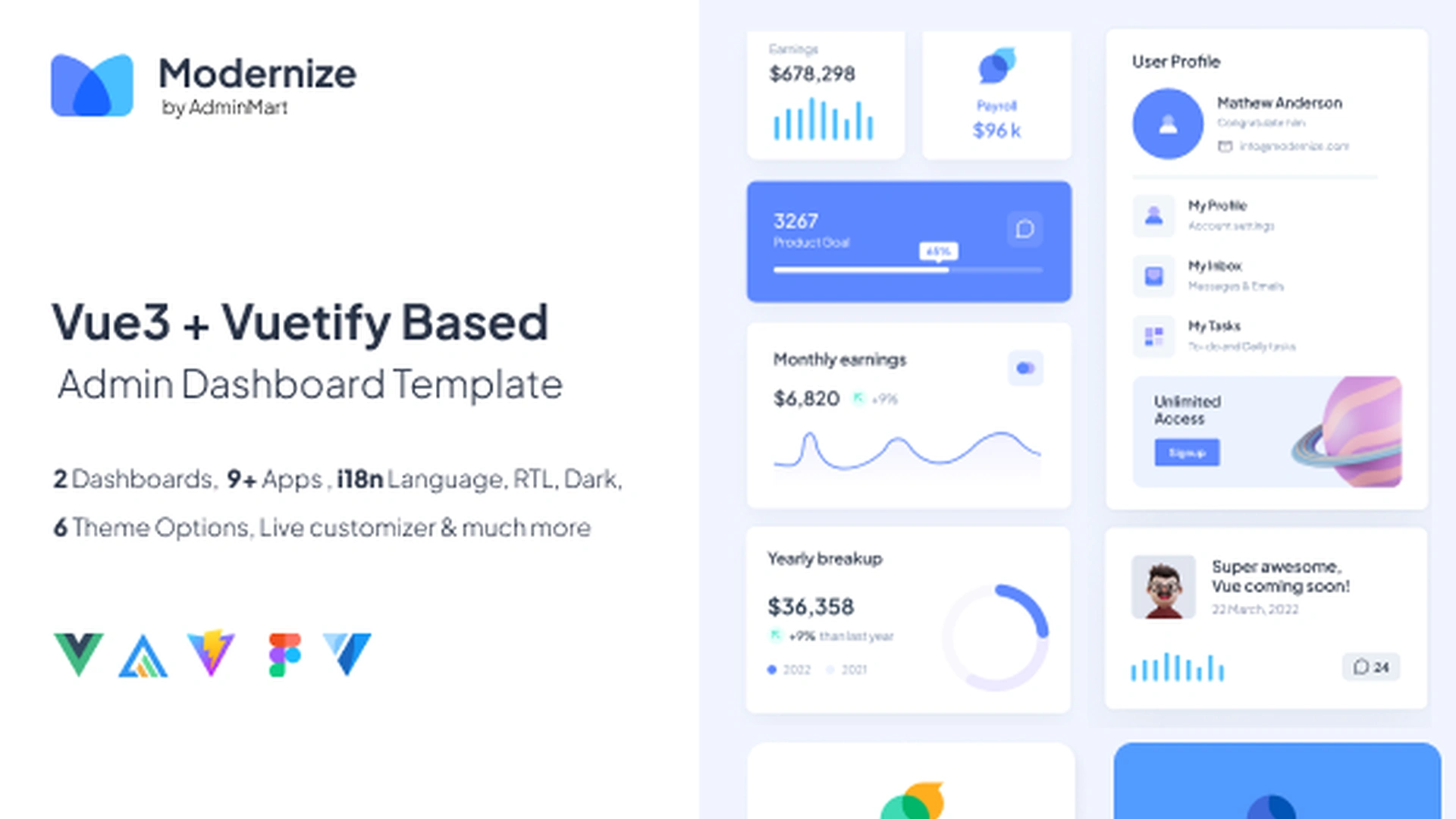Modernize - Vue.js Admin Dashboard - Wrapmarket