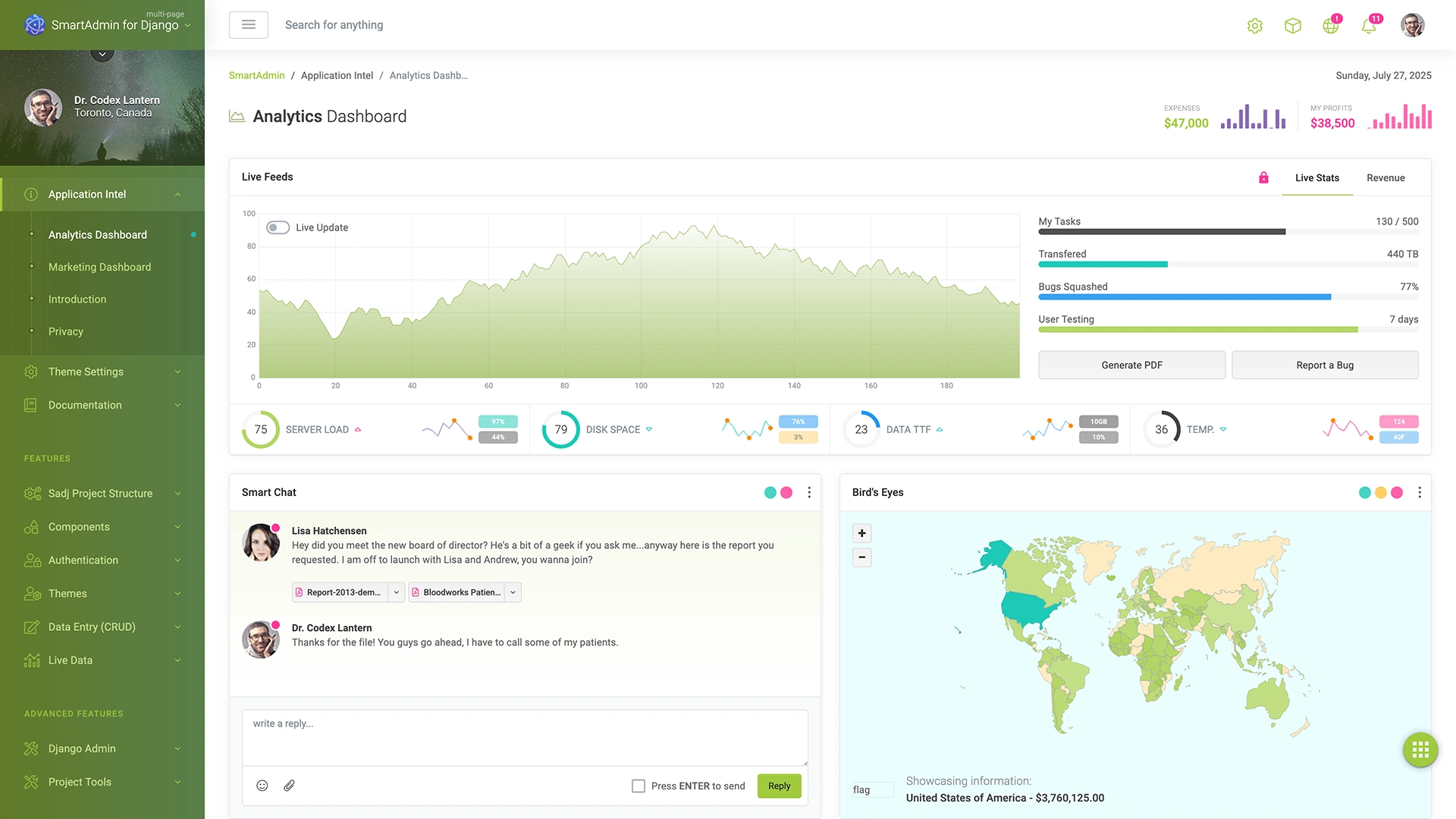 SmartAdmin - Django Responsive WebApp made by Nic Greenway - Wrapmarket (formerly WrapBootstrap)