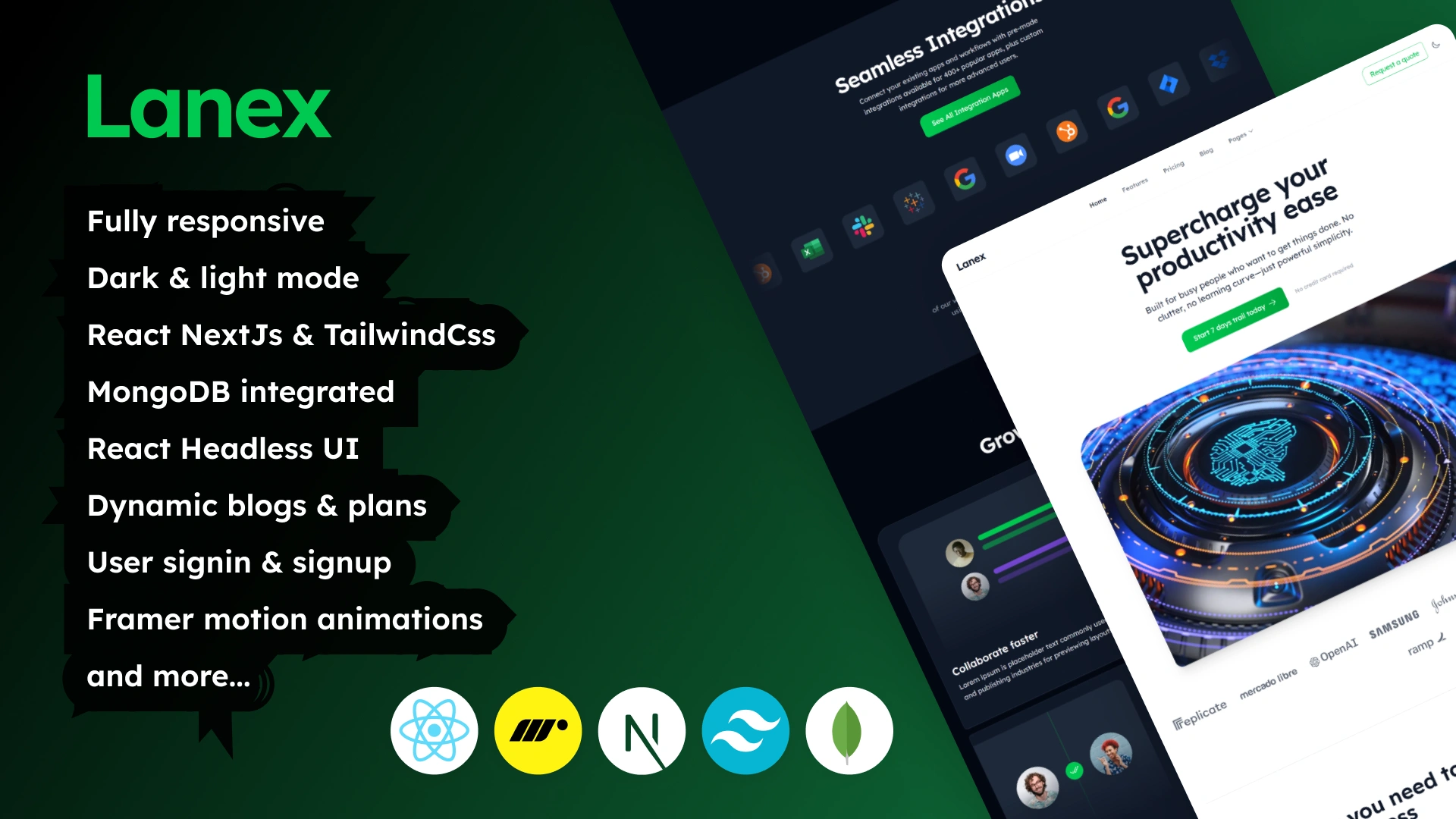Lanex - Modern NextJs TailwindCss Template + Mongodb made by Creative DM - Wrapmarket (formerly ...