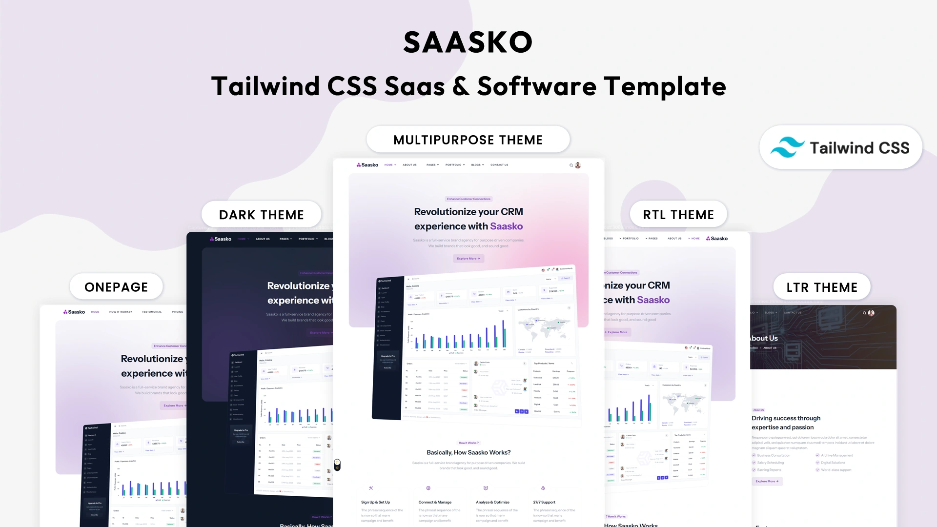 Saasko - SaaS & Software Tailwind CSS Template - Wrapmarket