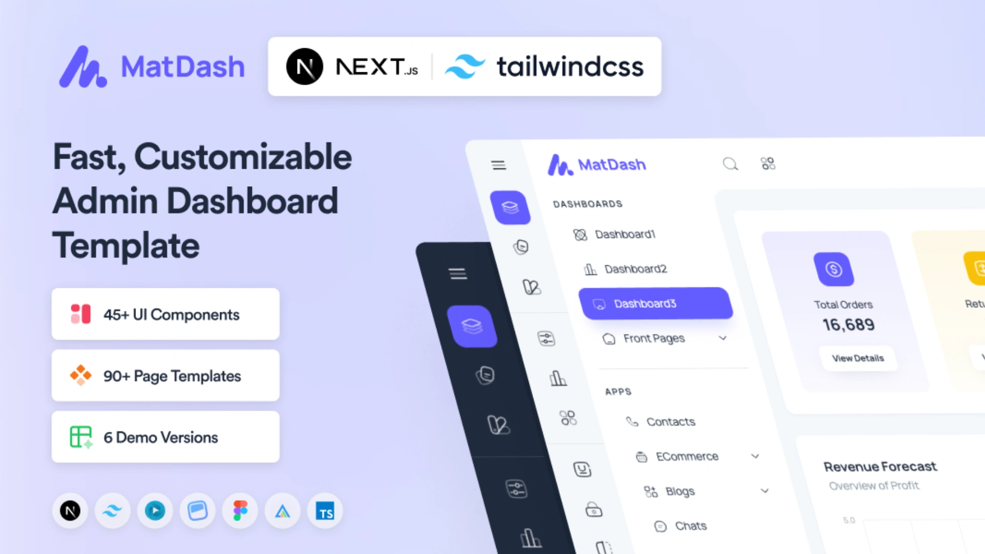 MatDash - NextJs Tailwind Admin Dashboard Template - Wrapmarket