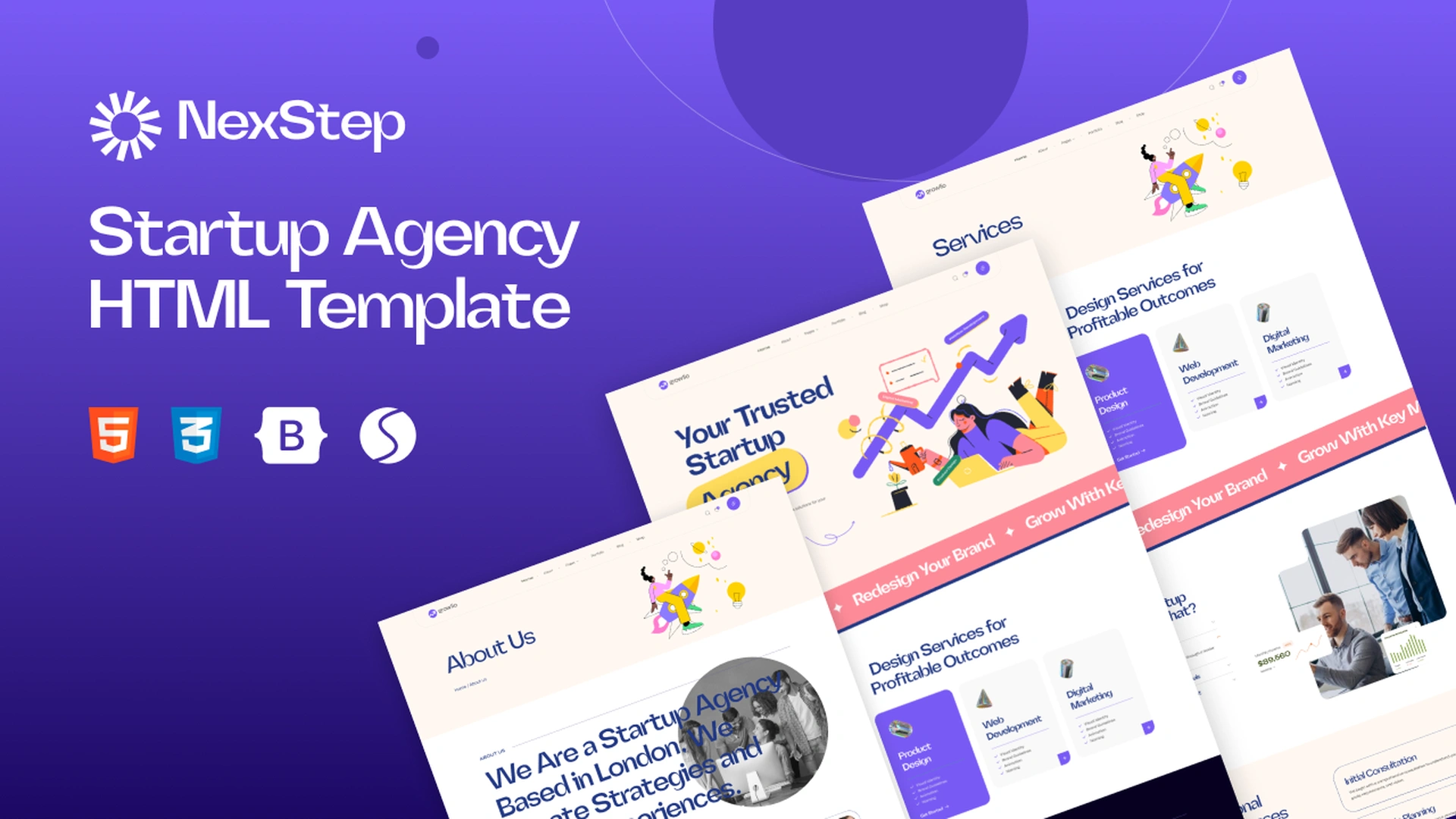 NexStep - Startup Agency HTML Template made by Themewant - Wrapmarket (formerly WrapBootstrap)