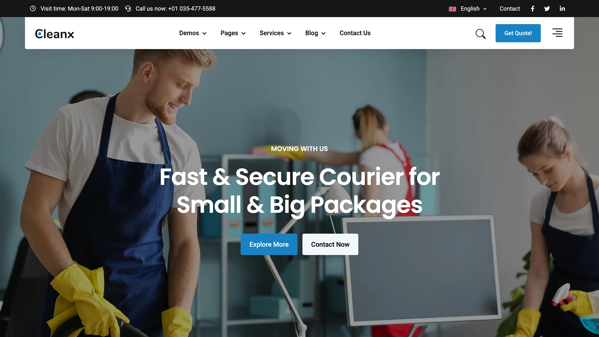 Cleanx - Cleaning Service Template made by pxdraft - Wrapmarket ...