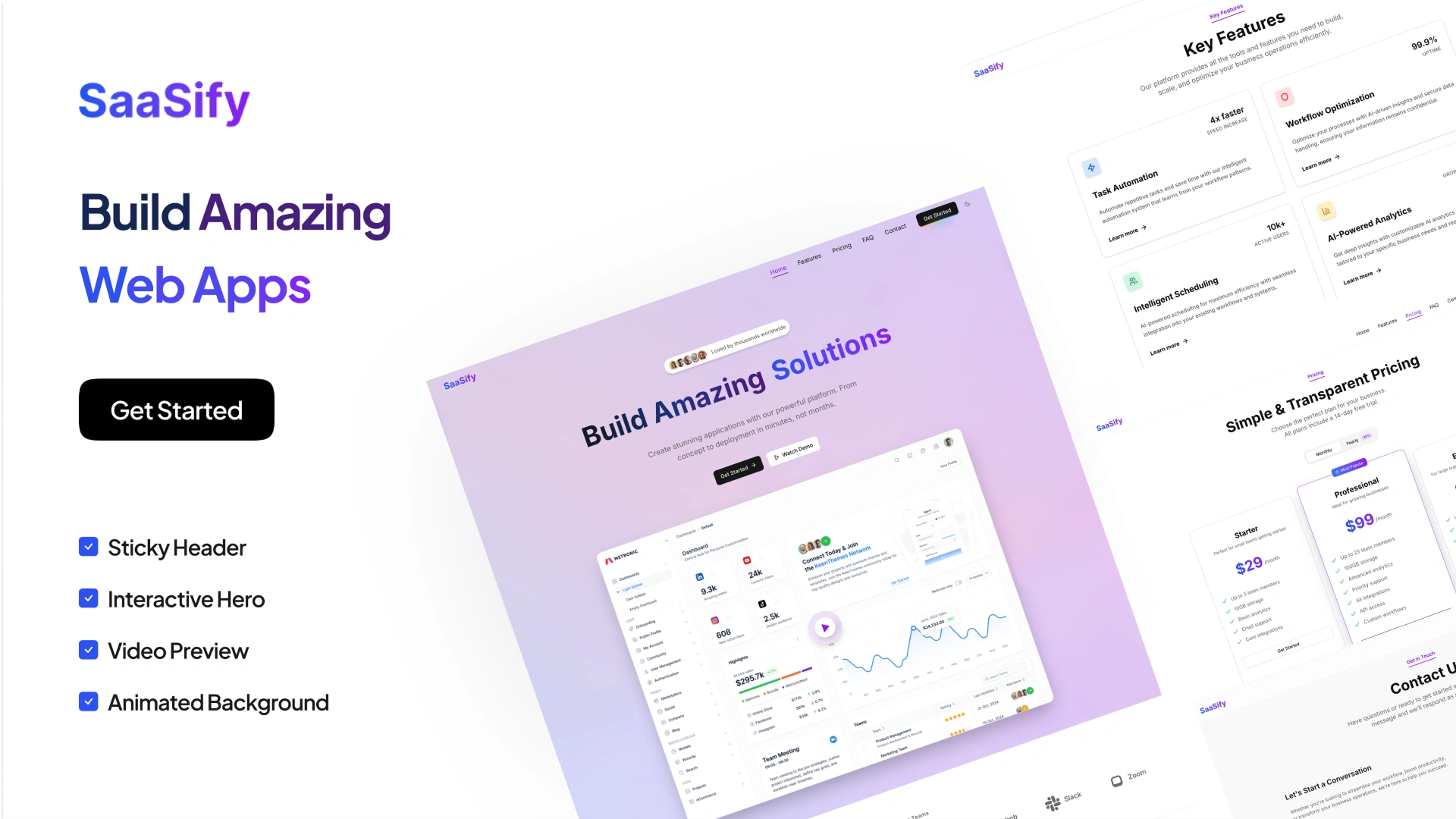 SaaSify - Tailwind & Next.js Landing Page Template for SaaS Products ...