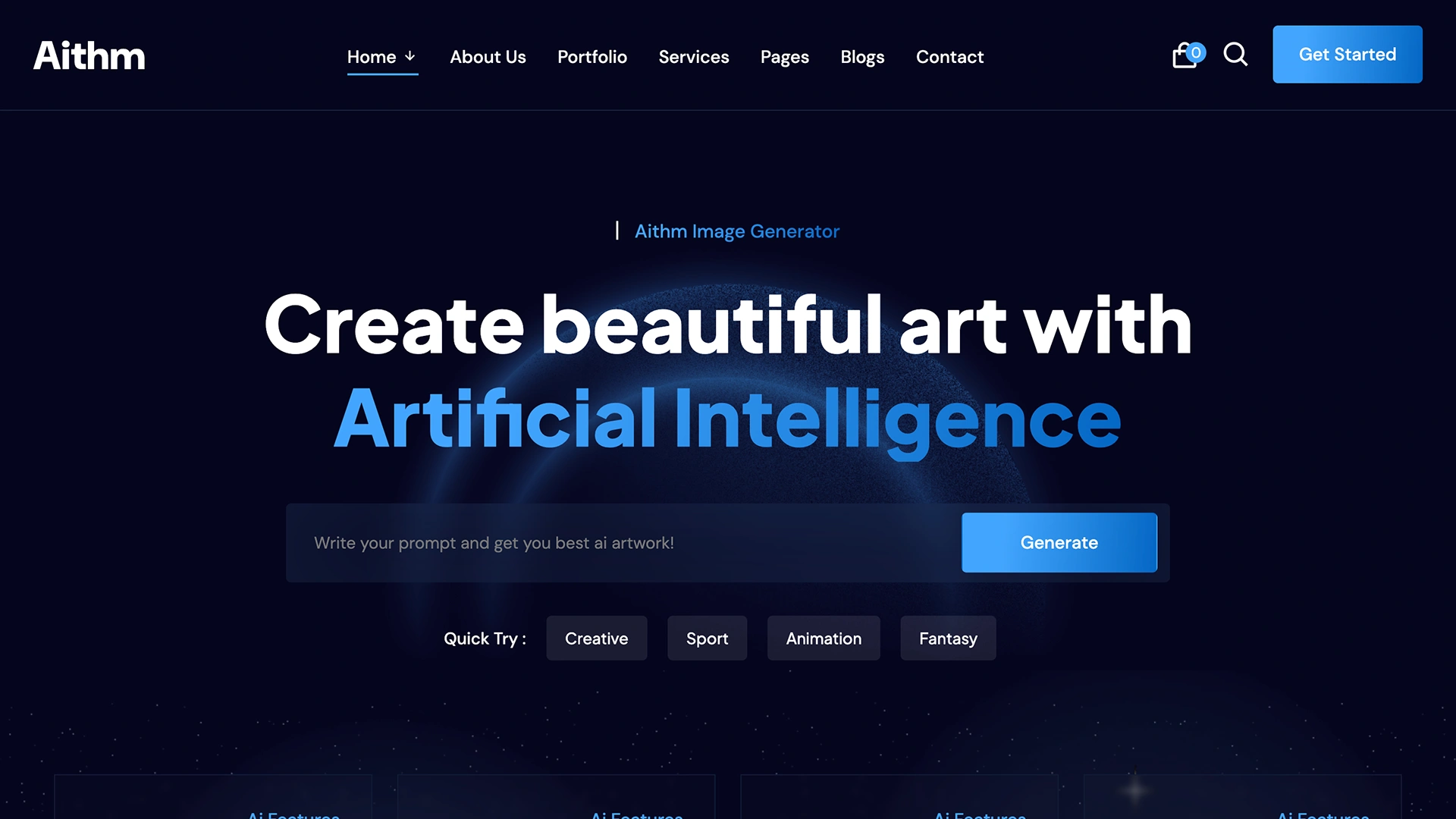 Aithm - AI Agency & Futuristic Startup Template made by theme_ocean ...