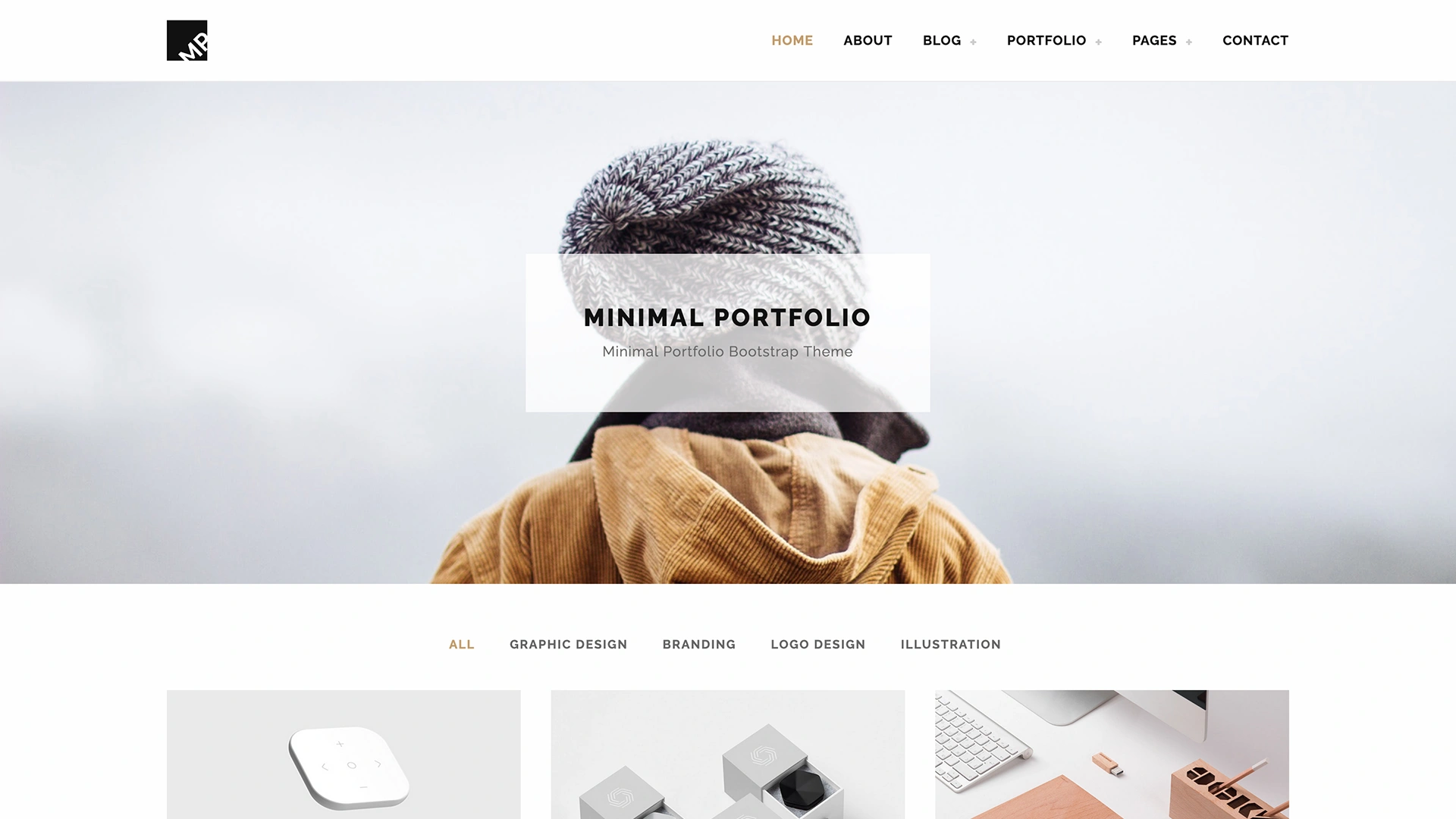 MP - Minimal Portfolio Template - Wrapmarket