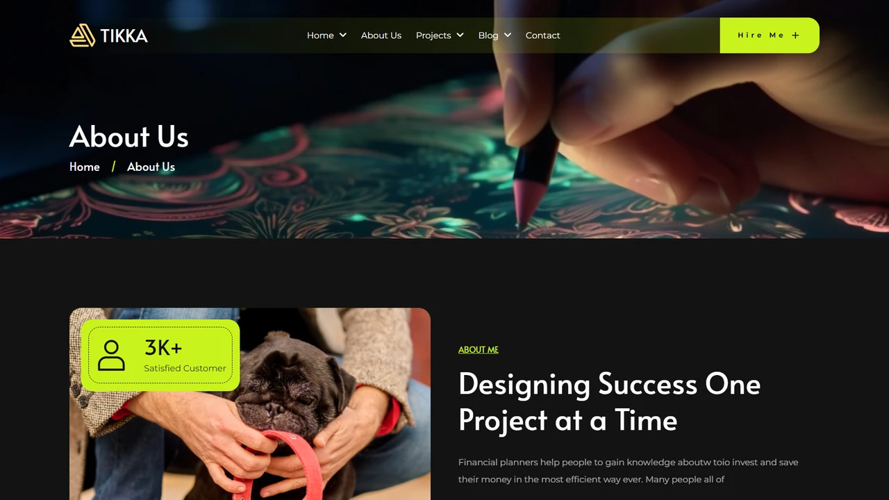 Tikka - Portfolio Bootstrap 5 HTML Template by Devollic Tikka - Portfolio Bootstrap 5 HTML Template by Devollic