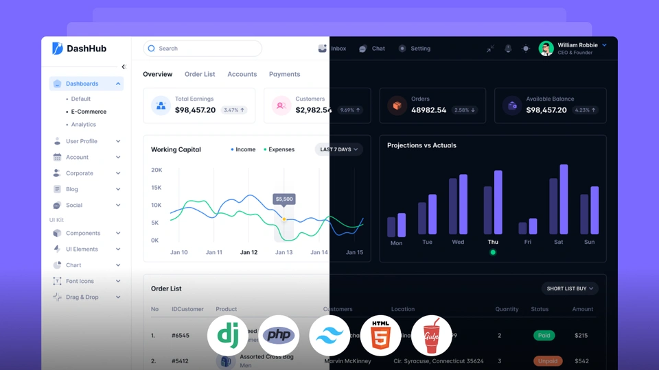 Tailwind Admin Dashboard Website Templates Wrapbootstrap