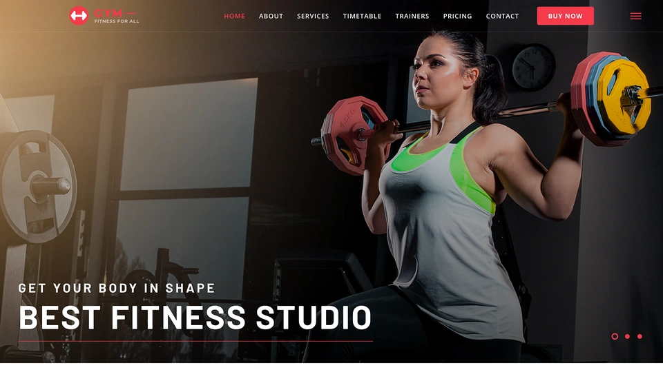 Gym Website Design Templates Modern Homepage Gym Fitness Figma