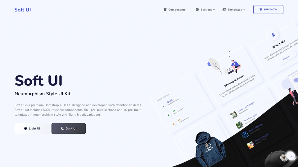 Web UI Kit Website Templates - Wrapmarket